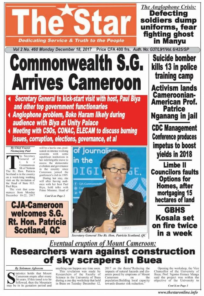 Some English Newspaper Headlines Monday December 18, 2018 - Cameroon ...